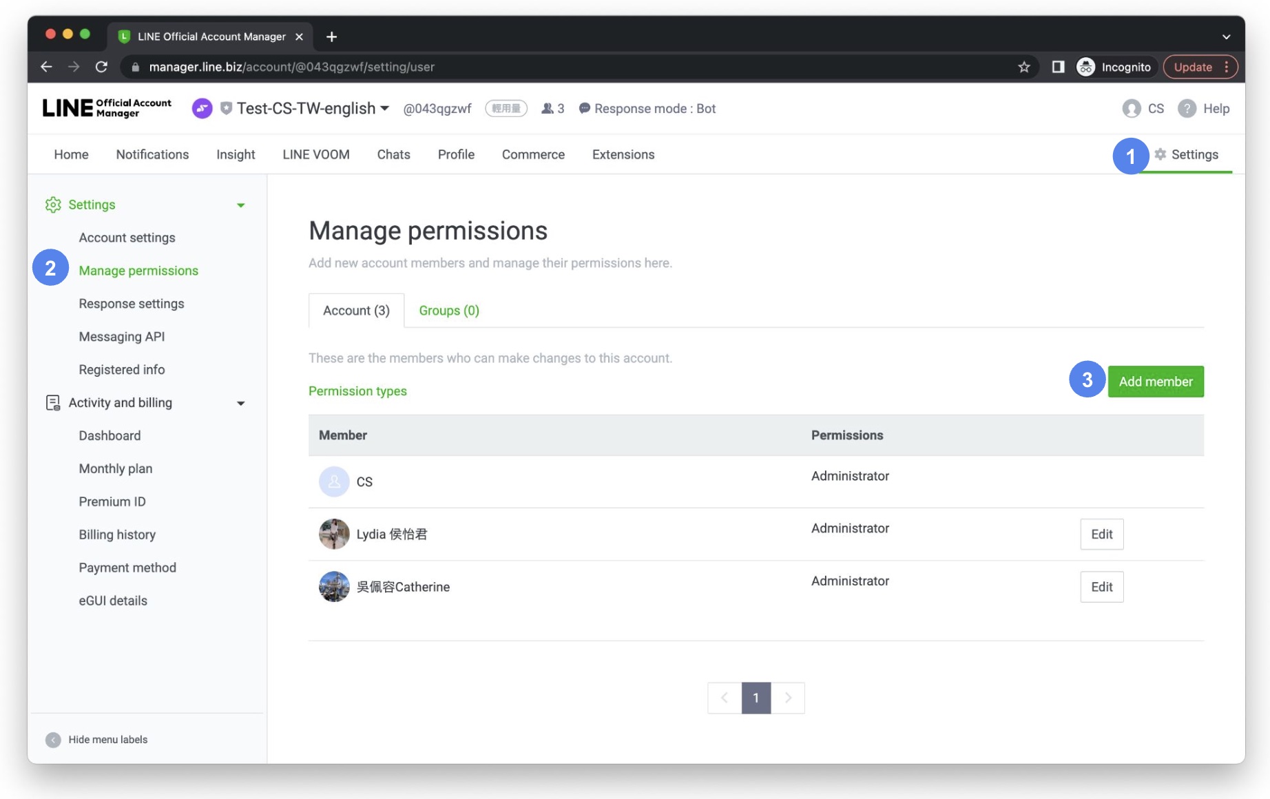 สามารถแชร์สิทธิ์แพลตฟอร์ม LINE OA, LINE Developers, GA ให้ Crescendo Lab เข้าถึงอย่างไร – ศูนย์ ...